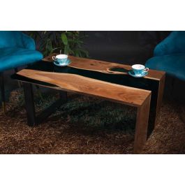 BP5111 - TABLE BASSE NOIRE - RIVER | Socadis-cadeau.com
