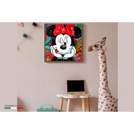 EG1033 - TABLEAU PEINT MAIN MINNIE 50X50 CM - MICKEY MOUSE | Socadis ...