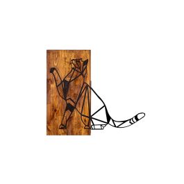 SM1101 - SCULPTURE MURALE BOIS/METAL CHAT ORIGAMI - BEAUX-ARTS ...
